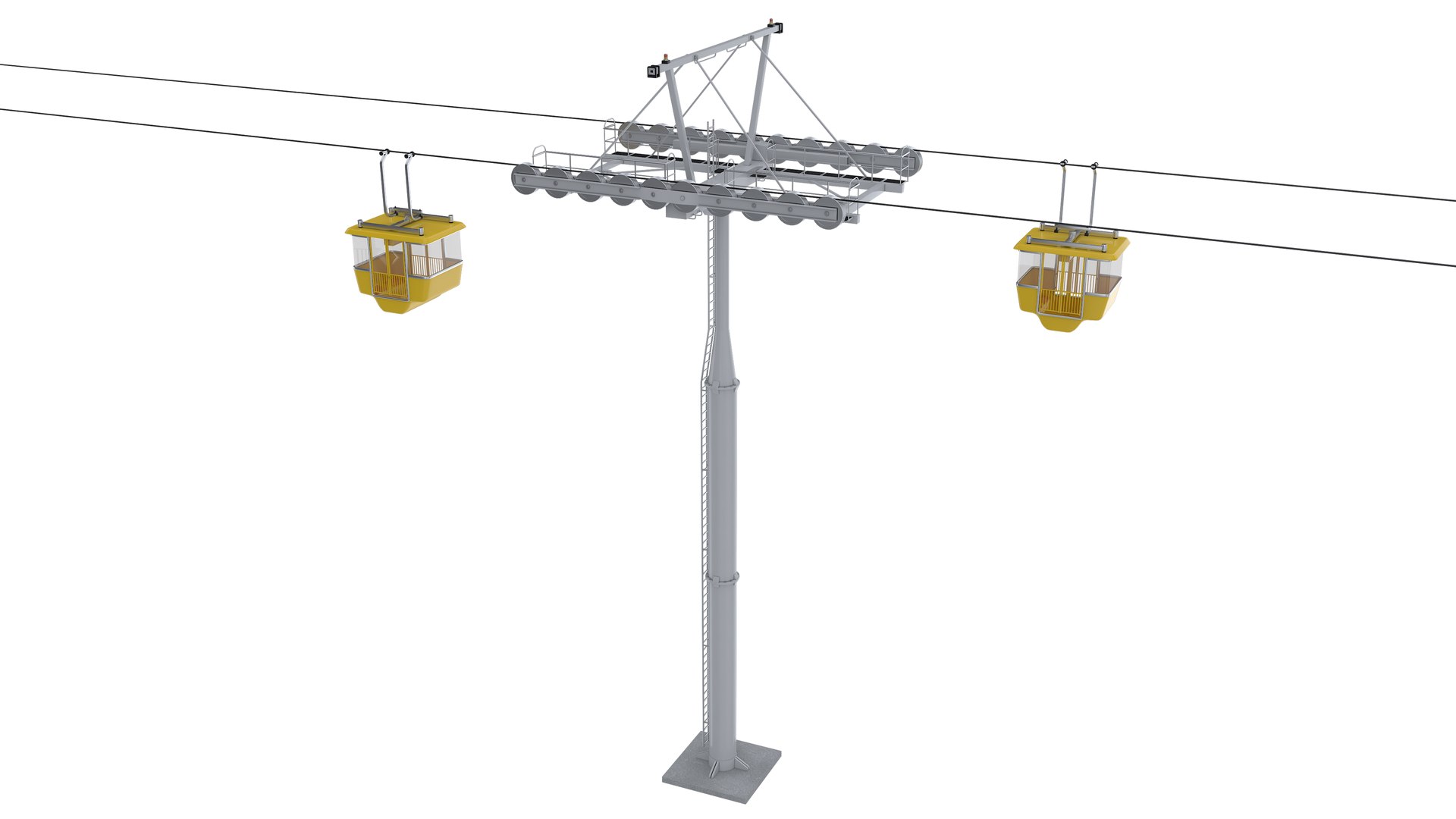Cableway System 3D Model - TurboSquid 2205636