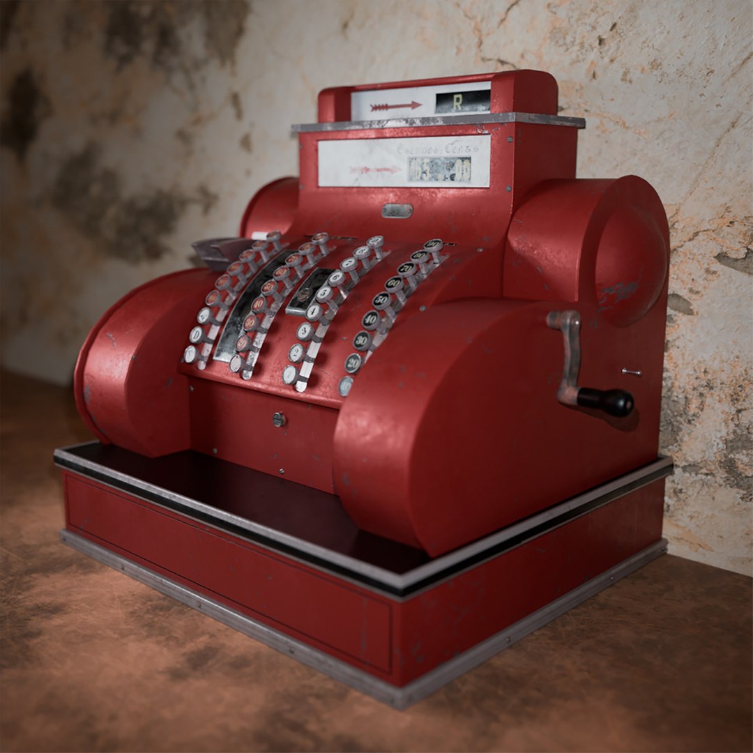 3D Old Cash Register Model - TurboSquid 2227773