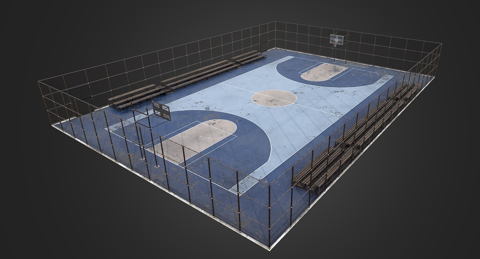 Basketball court 3D model - TurboSquid 1957056