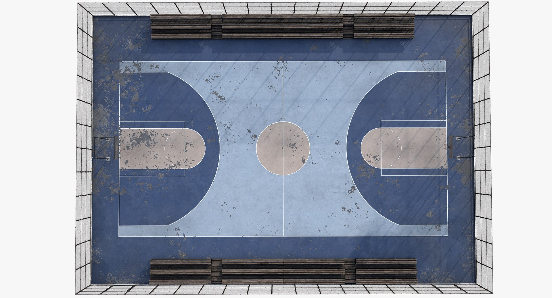 Basketball court 3D model - TurboSquid 1957056