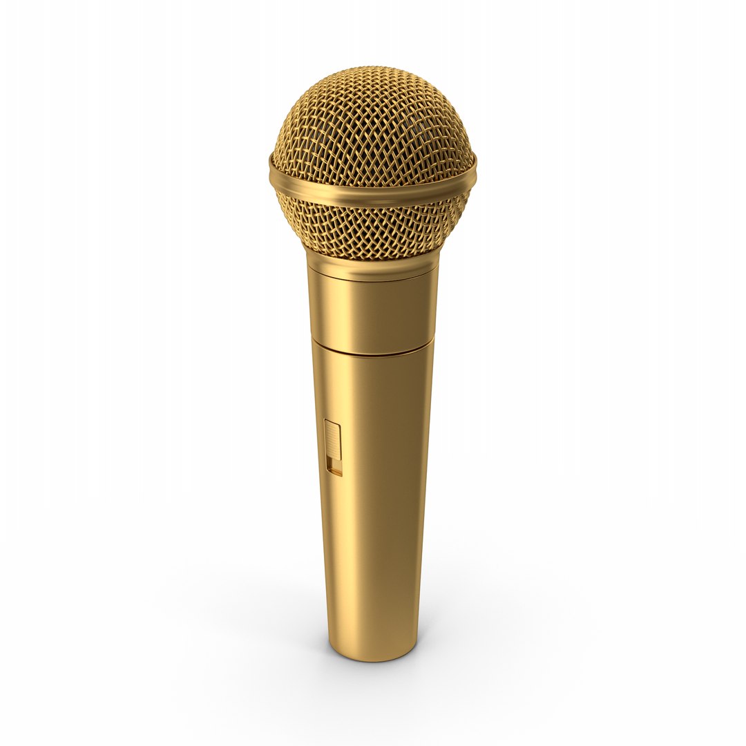 3D model Gold Microphone - TurboSquid 1875690