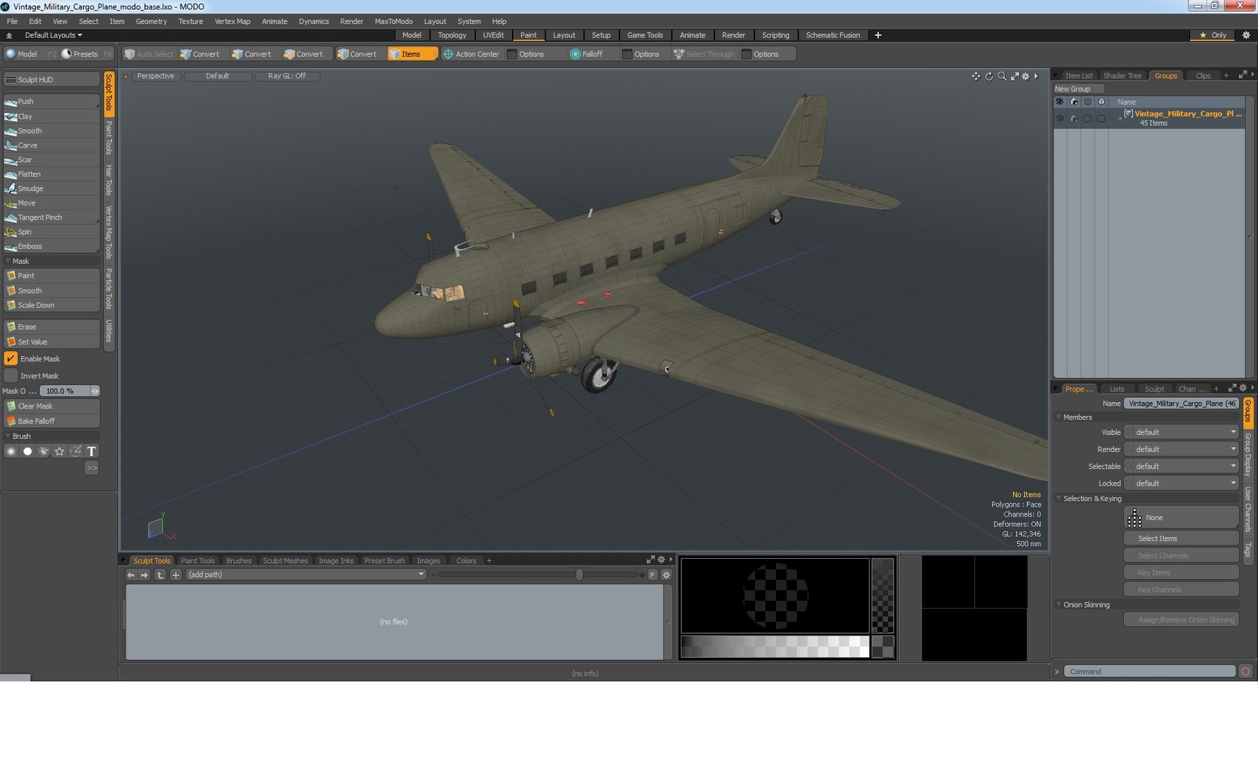 Vintage Military Cargo Plane 3D Model - TurboSquid 1601688