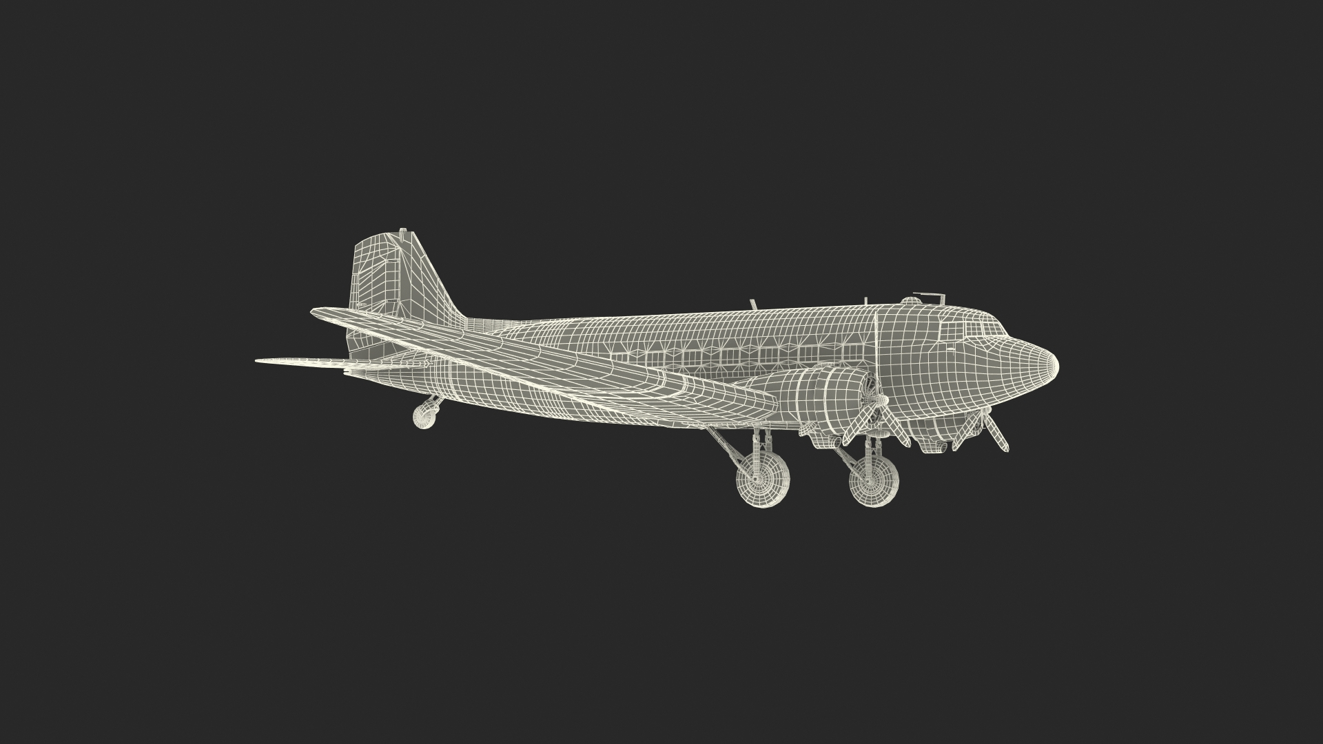 Vintage Military Cargo Plane 3D Model - TurboSquid 1601688