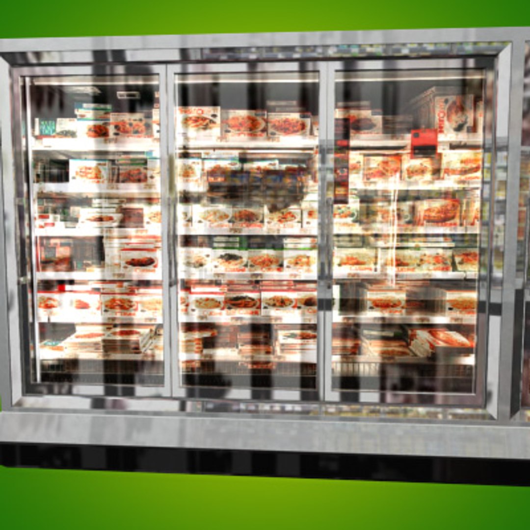 3d model grocery store freezer aisle