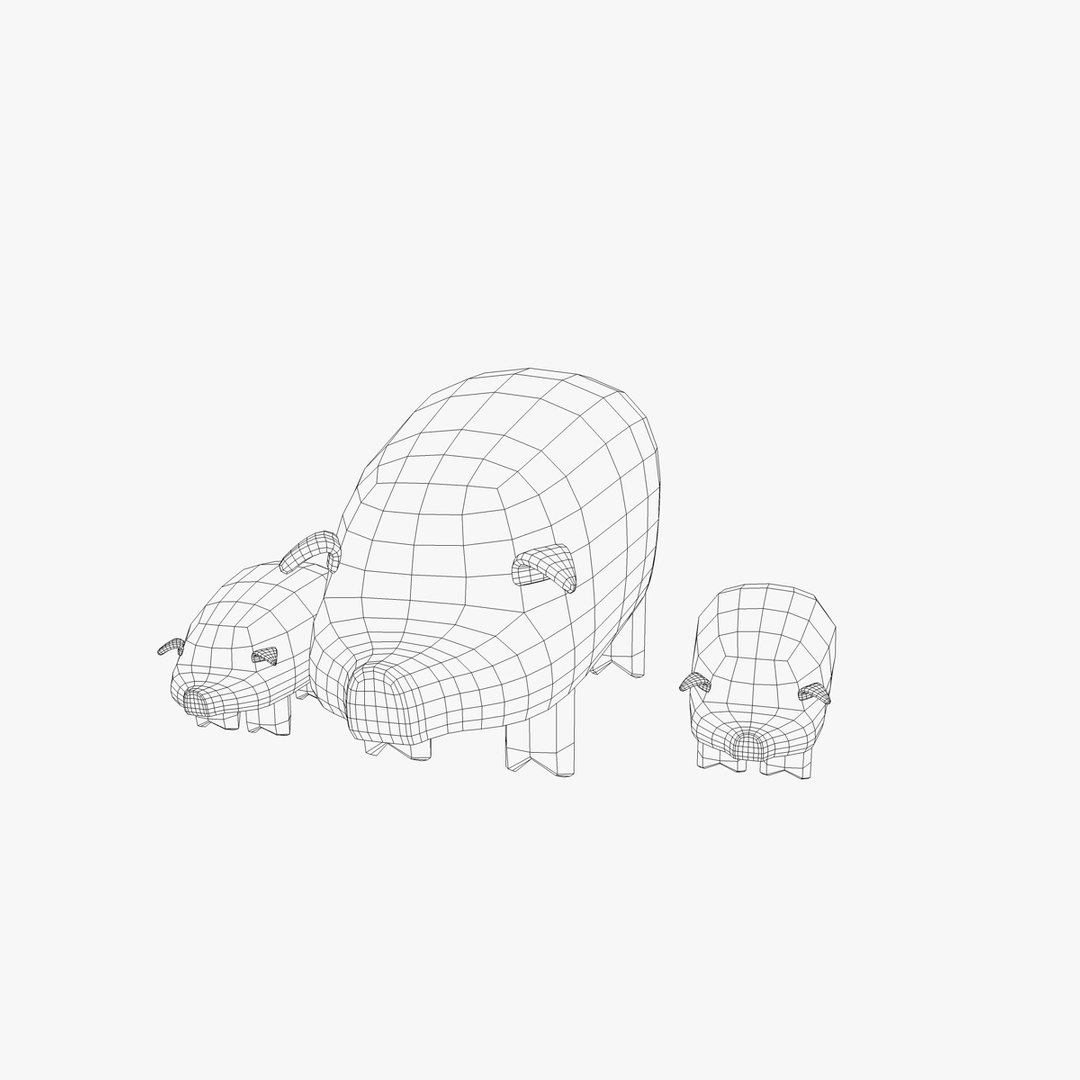 3d Simple Toy Pigs Model