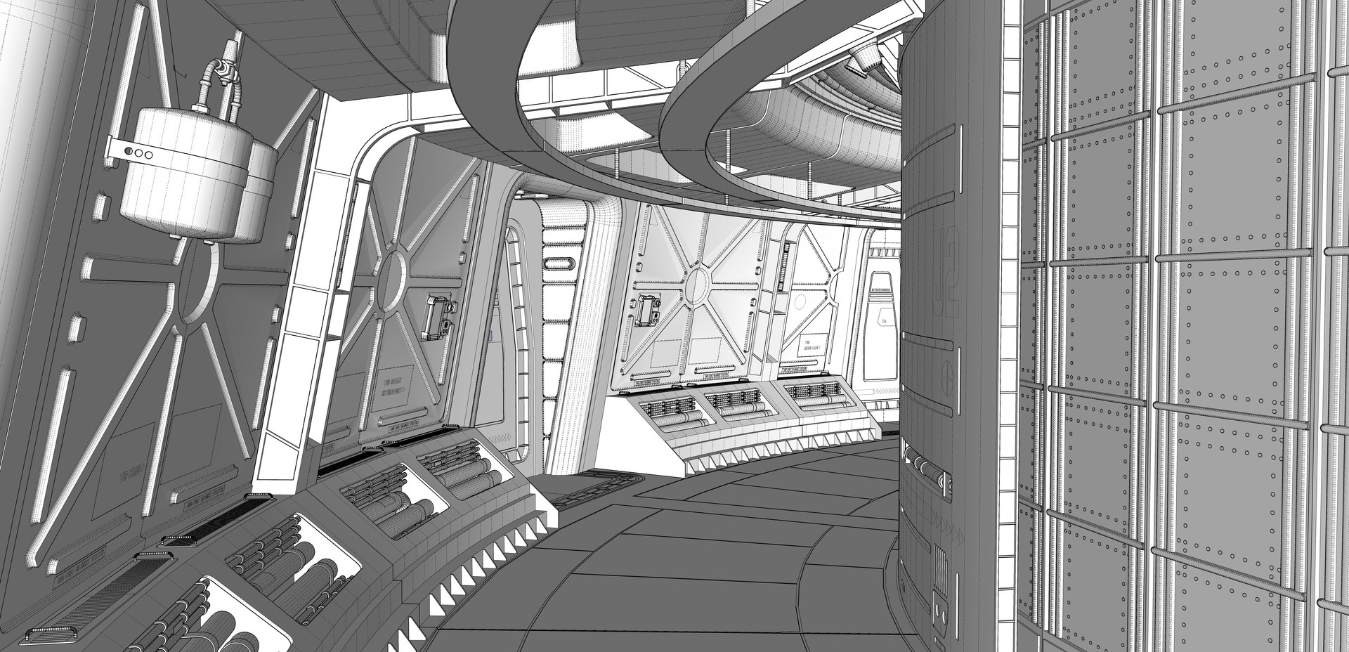 3D Jupiter 2 Command Center And Main Corridor Model - TurboSquid 1837457