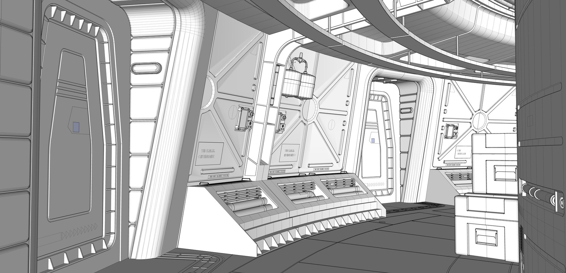3D Jupiter 2 Command Center and Main Corridor model - TurboSquid 1837457