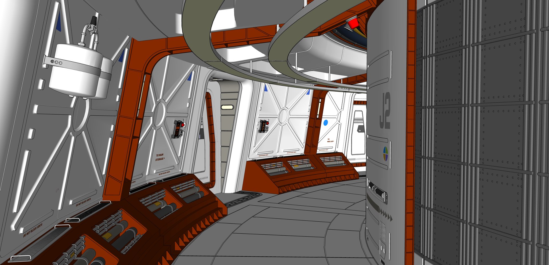 3D Jupiter 2 Command Center And Main Corridor Model - TurboSquid 1837457