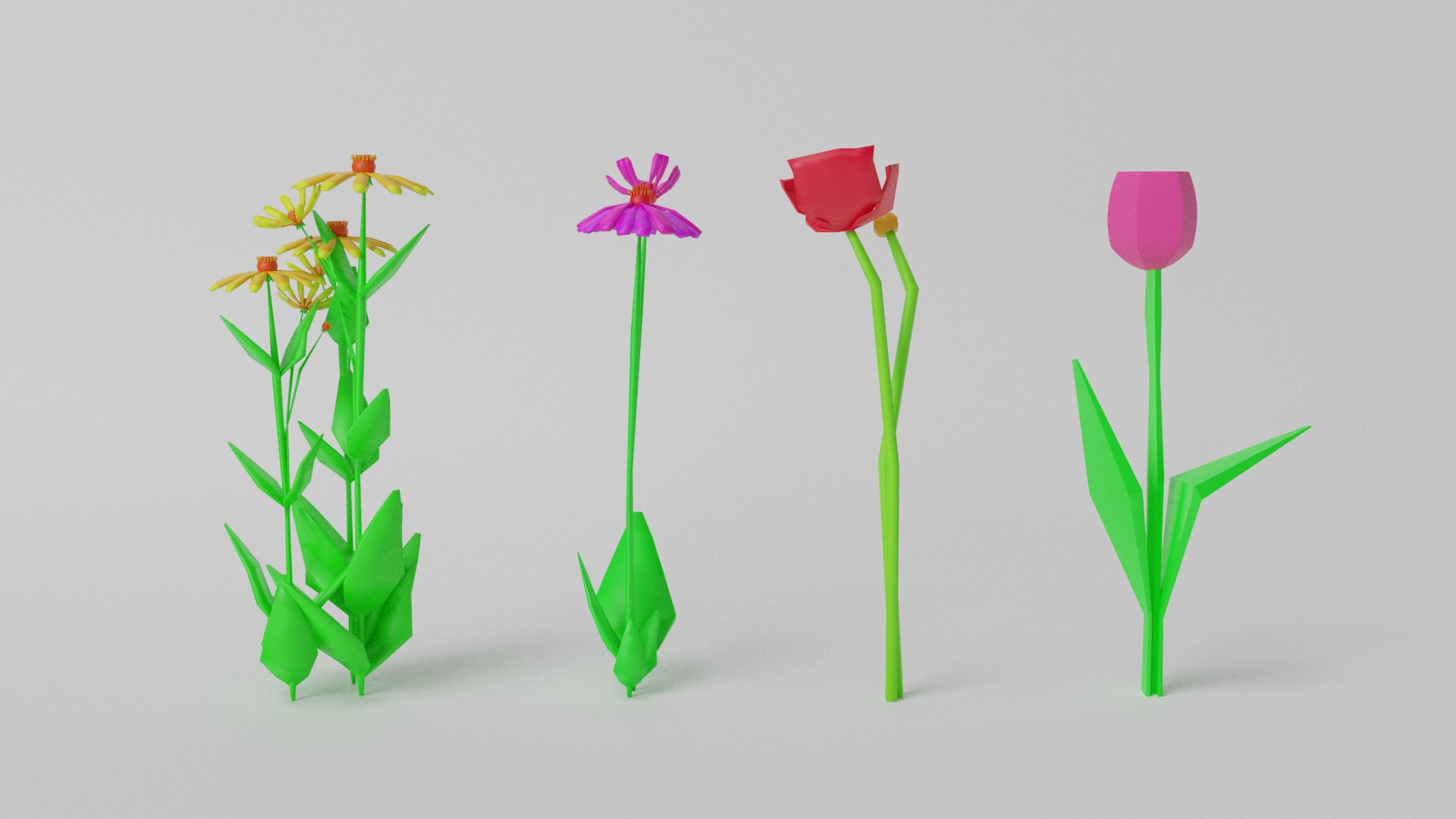 Flower Pack 3D model - TurboSquid 2013425