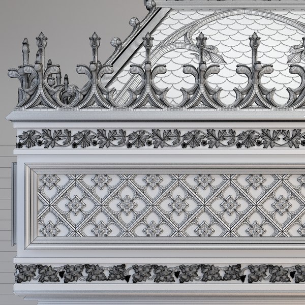 fireplace cnc decoration 3d max