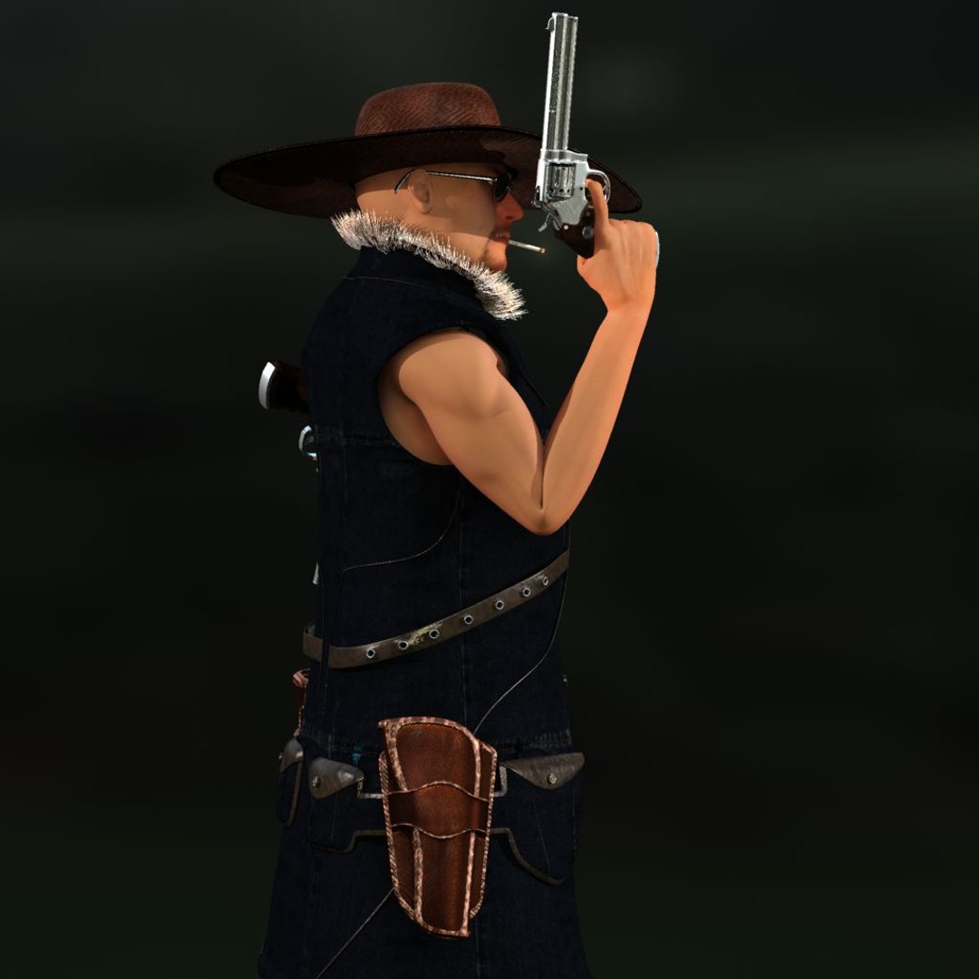 3d Cowboy Man Model