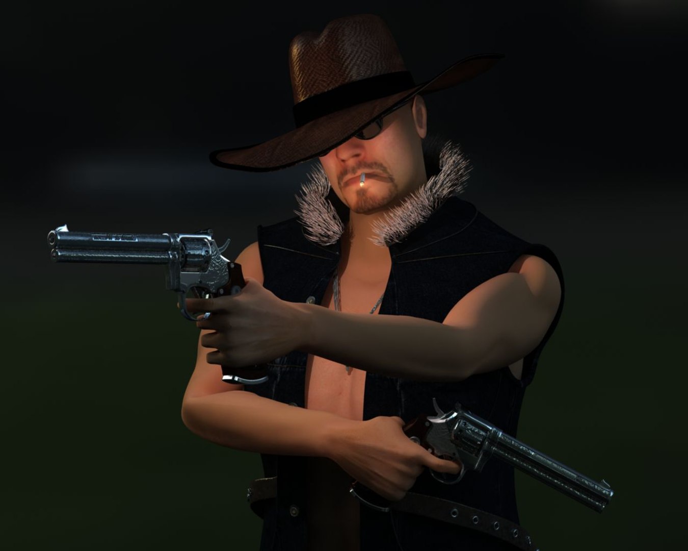 3d Cowboy Man Model