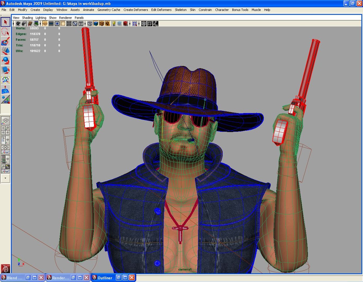 3d Cowboy Man Model