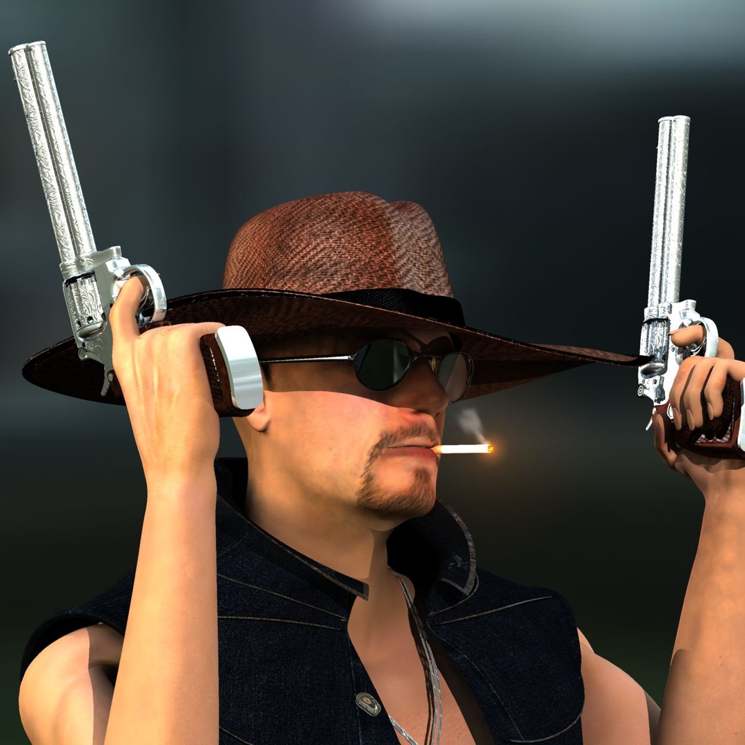 3d Cowboy Man Model