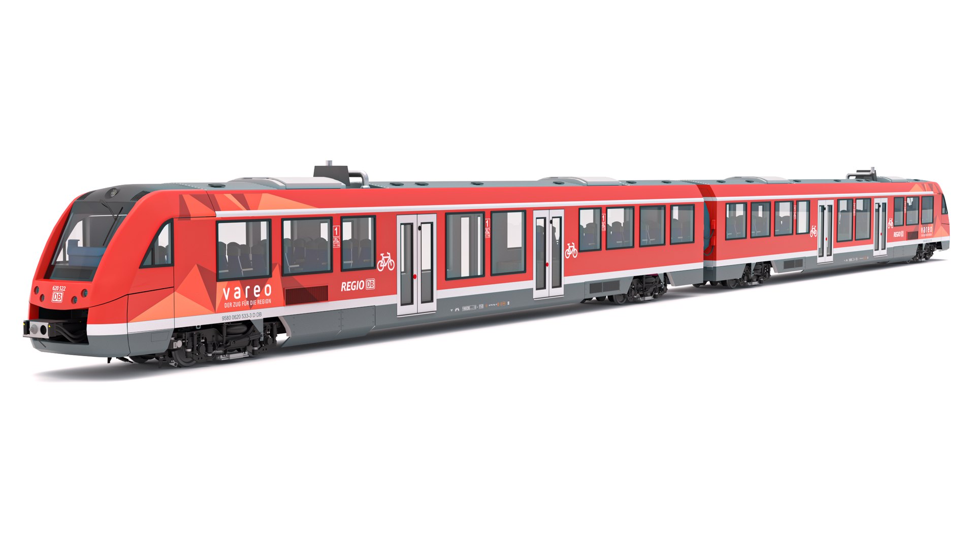 3D DB Regio Alstom Coradia LINT 54 Train - TurboSquid 2345894