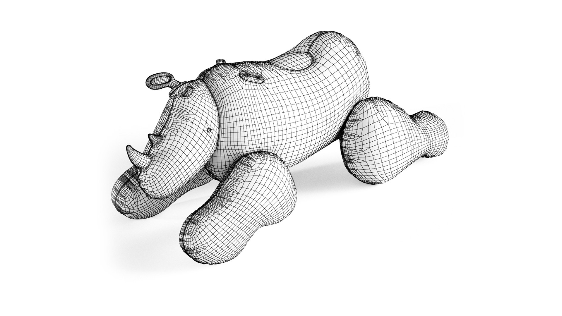 Inflatable Rhino Pop Art 3D Model - TurboSquid 1716727