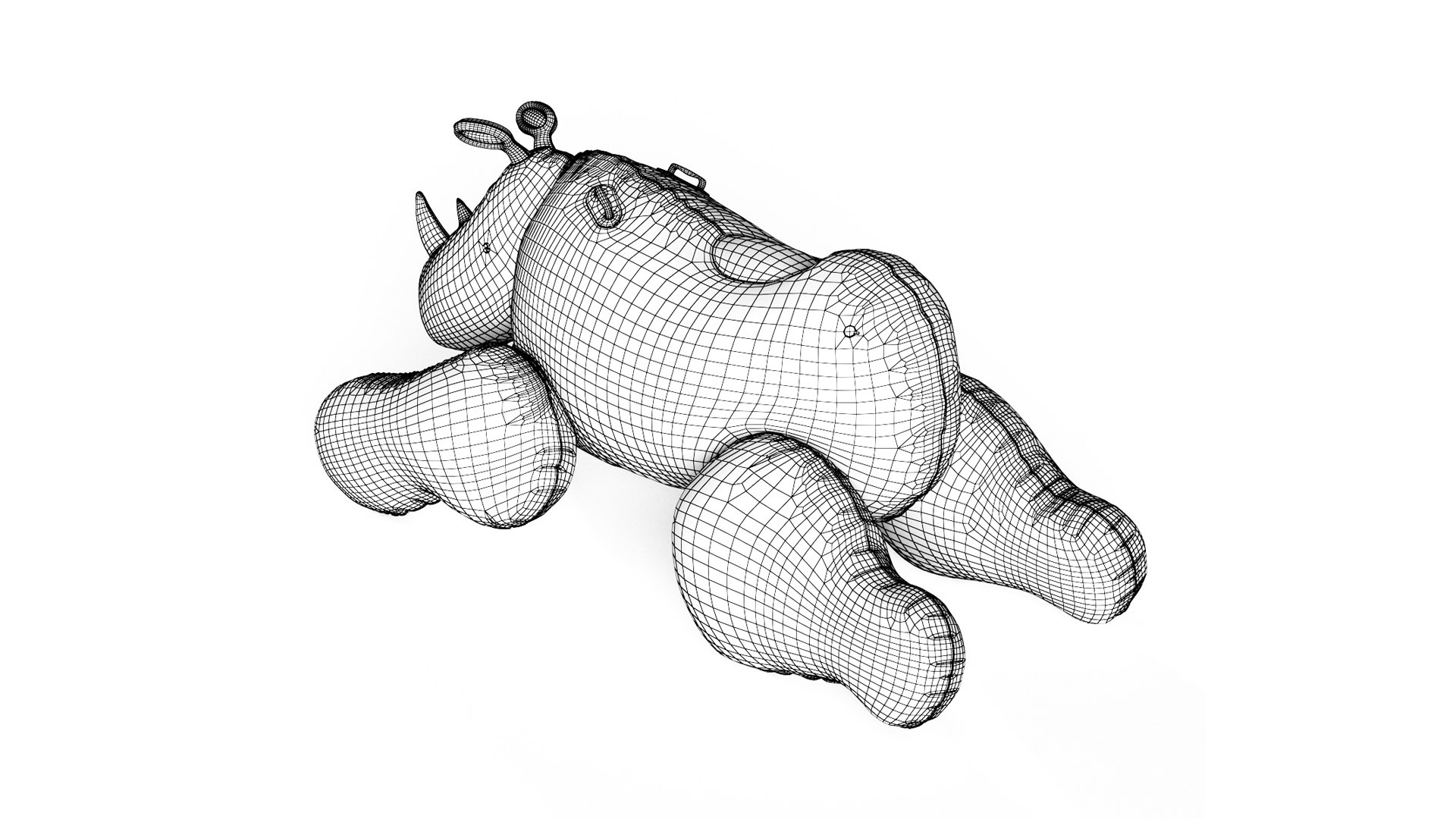 Inflatable Rhino Pop Art 3D Model - TurboSquid 1716727