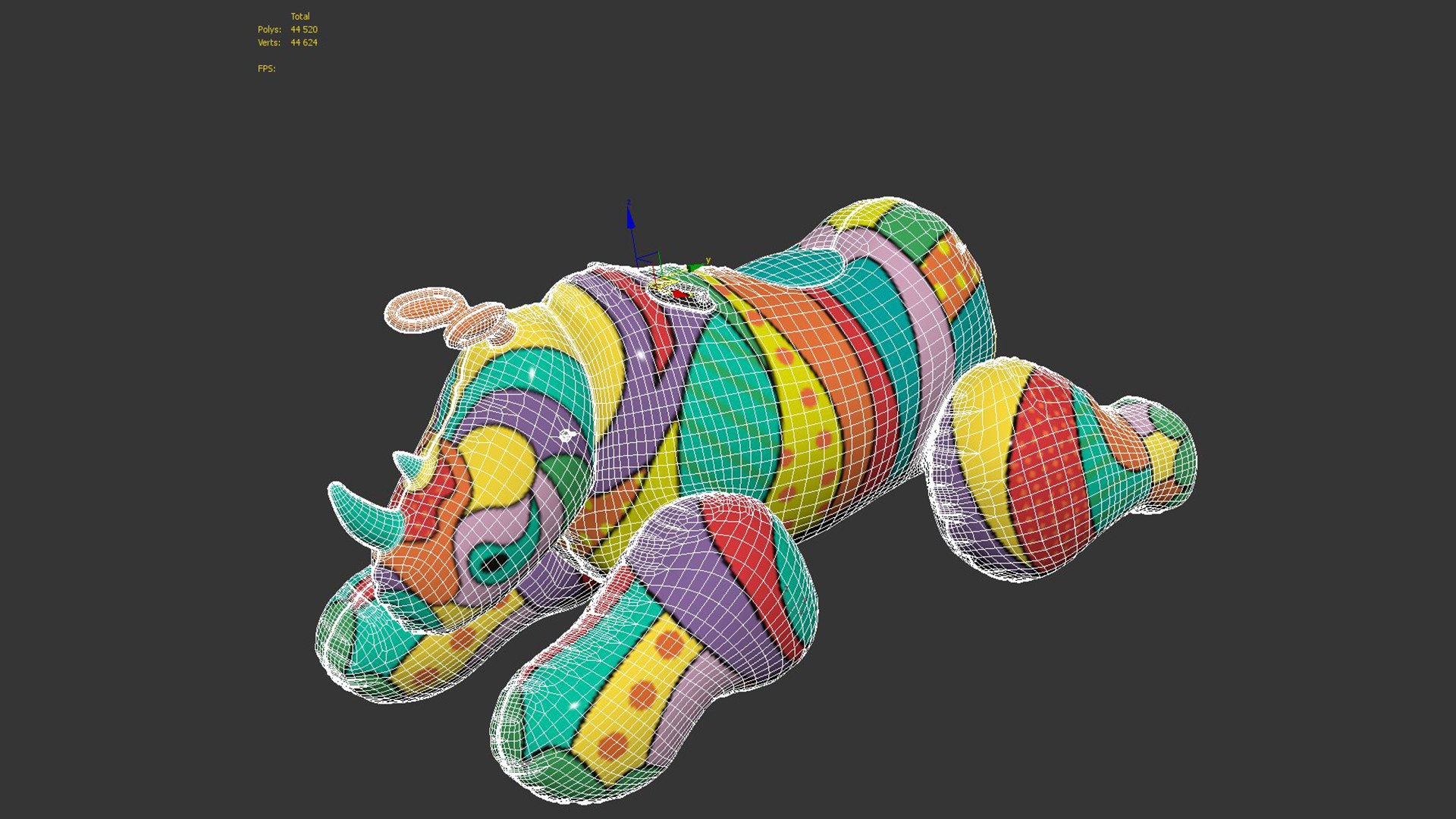 Inflatable Rhino Pop Art 3D Model - TurboSquid 1716727