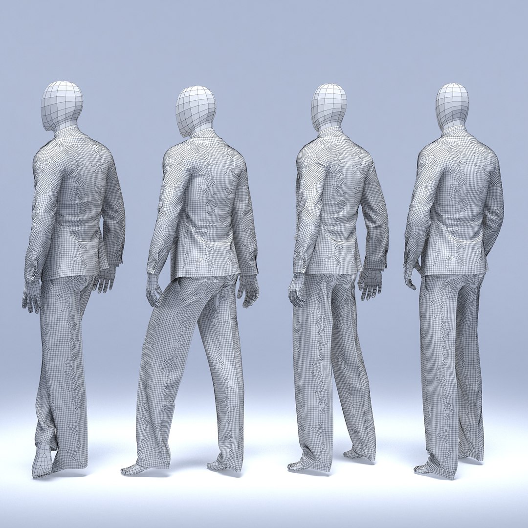 3d Male Suit Model
