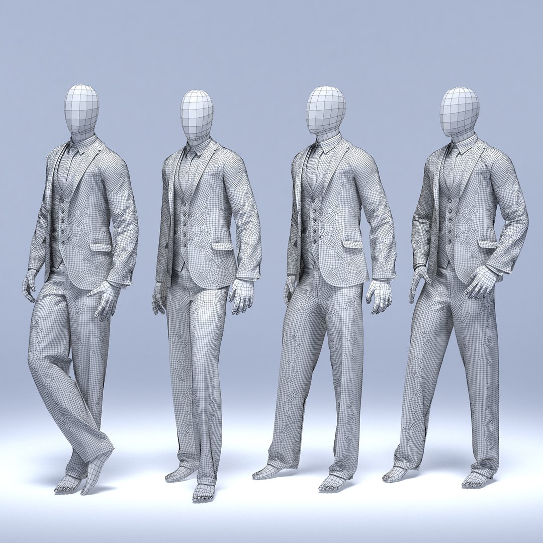 3d Male Suit Model