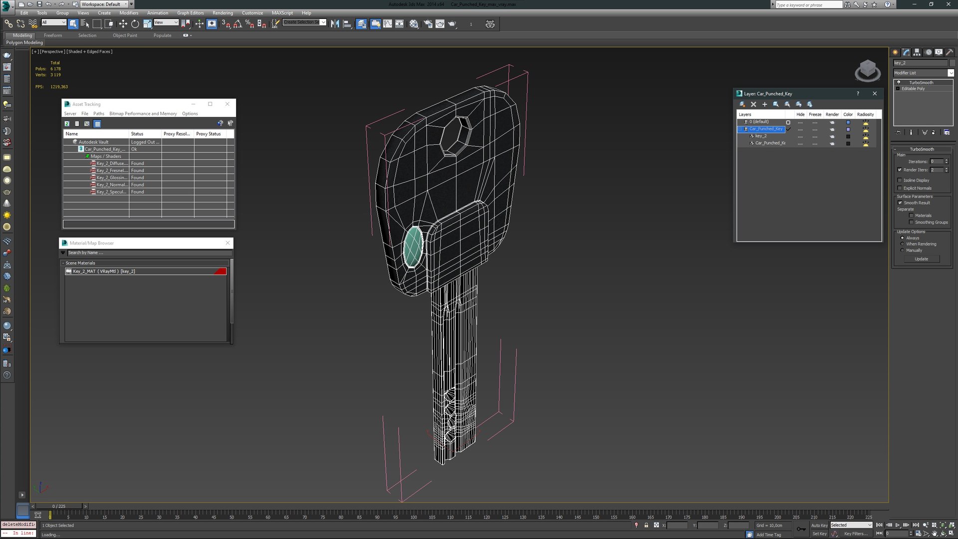 3D Car Punched Key Model - TurboSquid 2222207