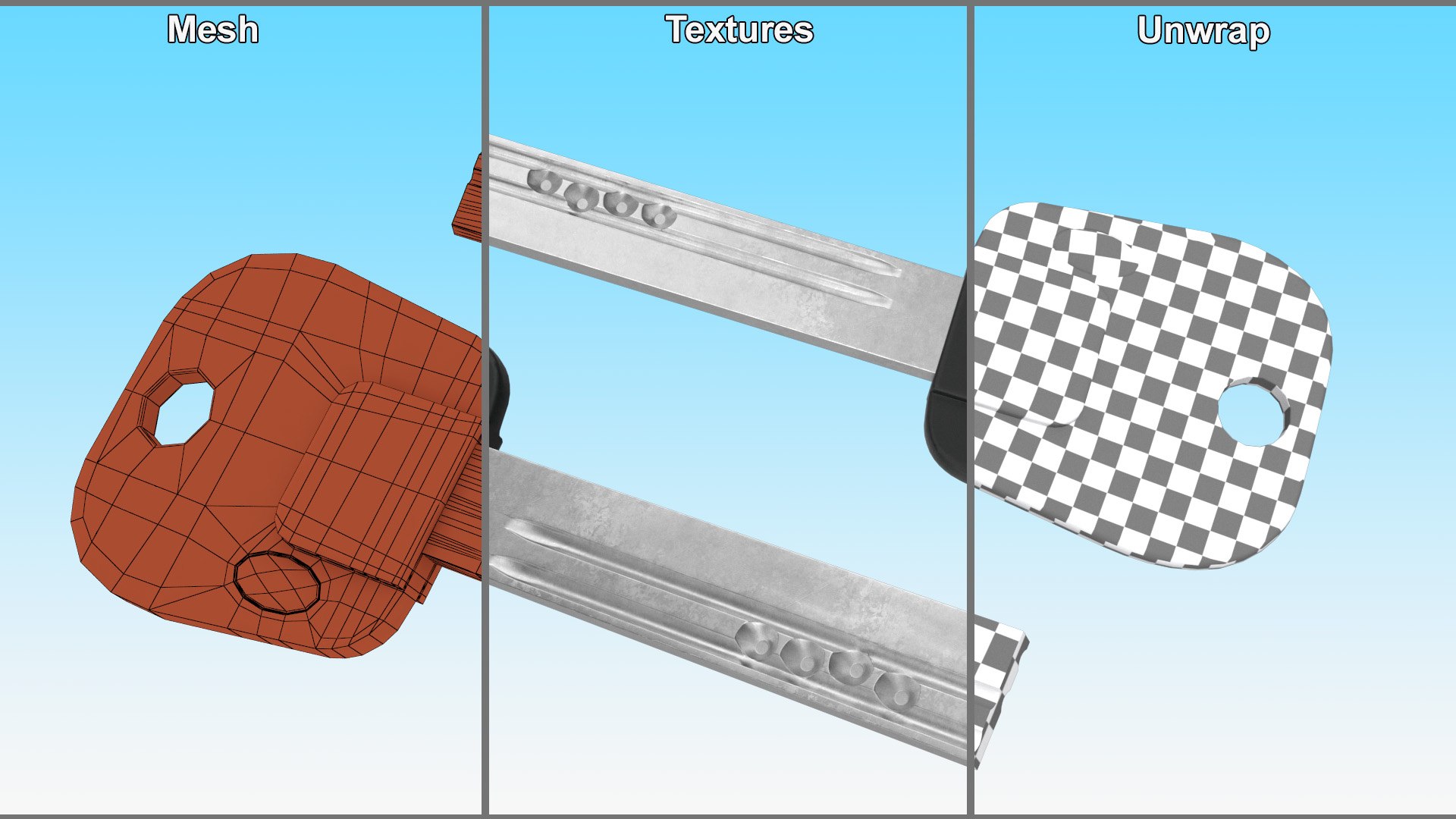 3D Car Punched Key Model - TurboSquid 2222207