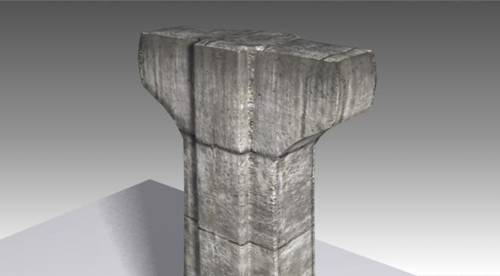 concrete columns big 3d 3ds