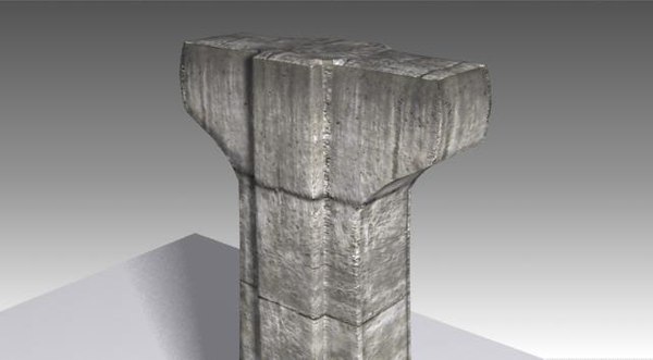 concrete columns big 3d 3ds