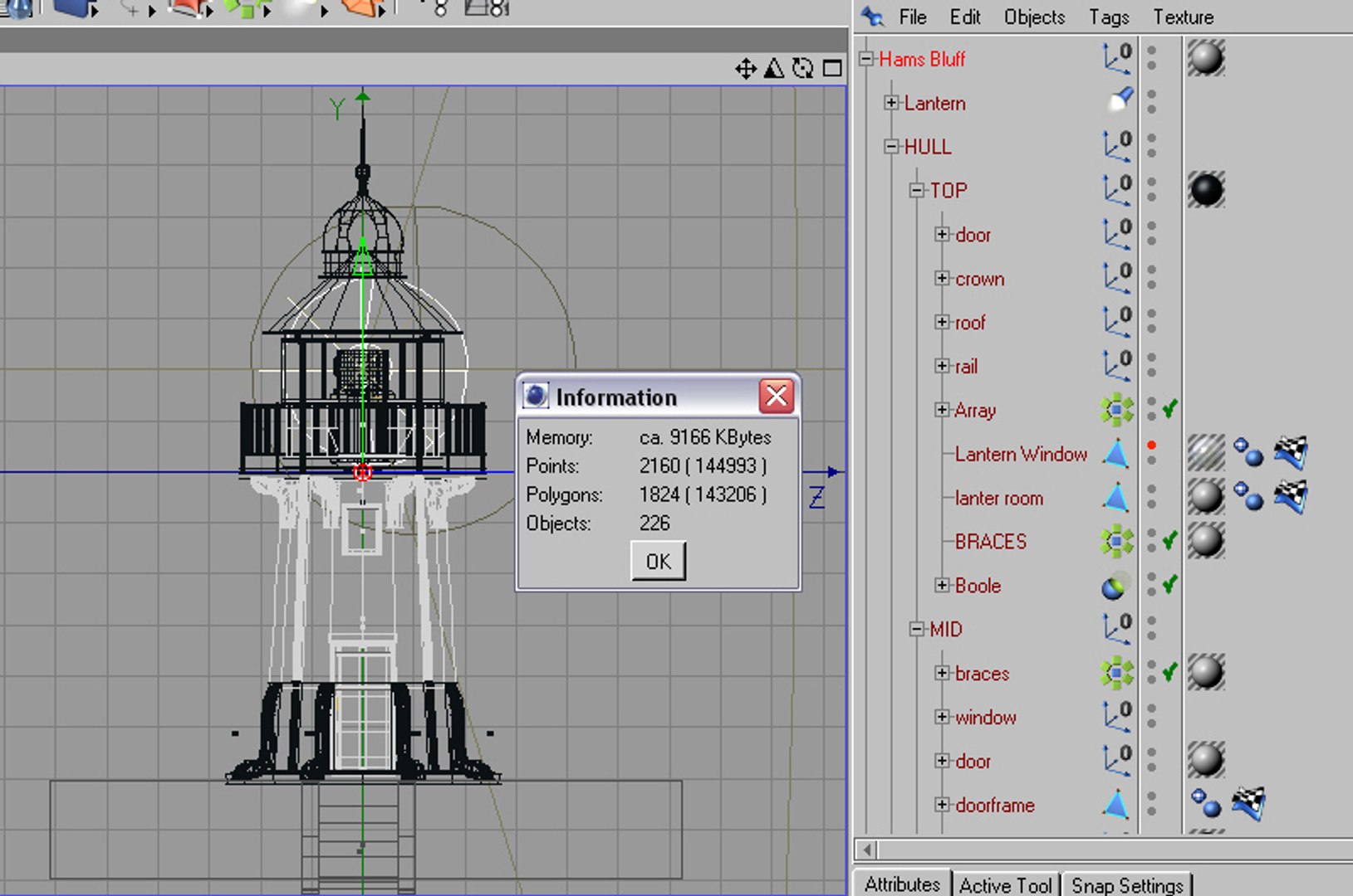 Hams Bluff Lighthouse 3d Model
