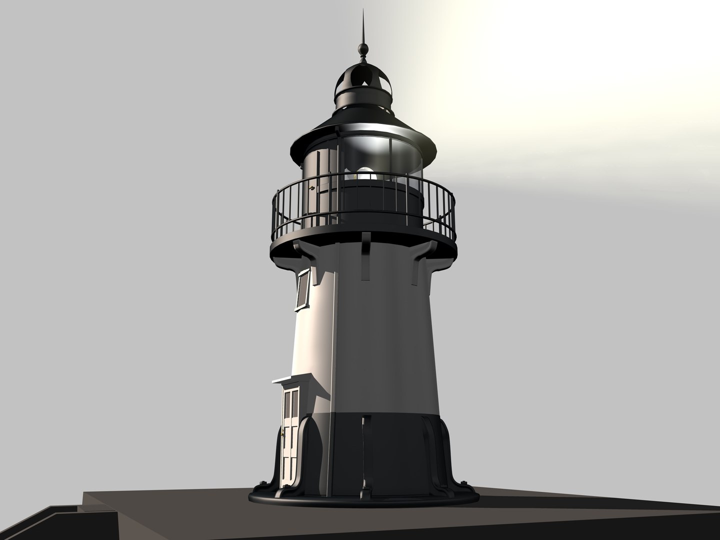 Hams Bluff Lighthouse 3d Model