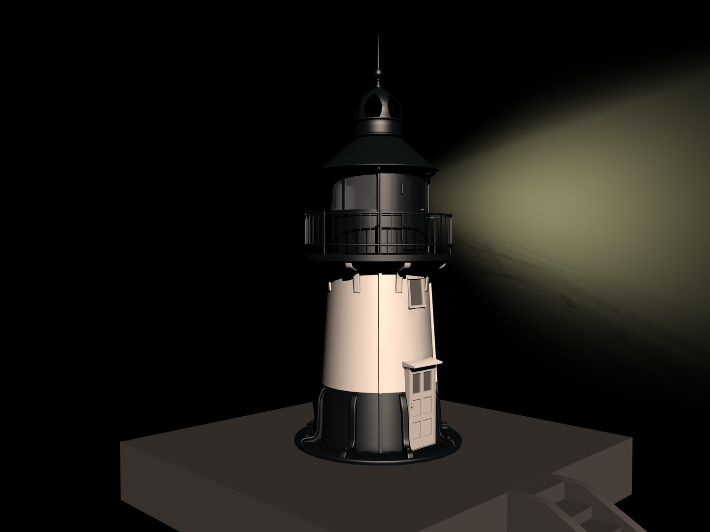 Hams Bluff Lighthouse 3d Model