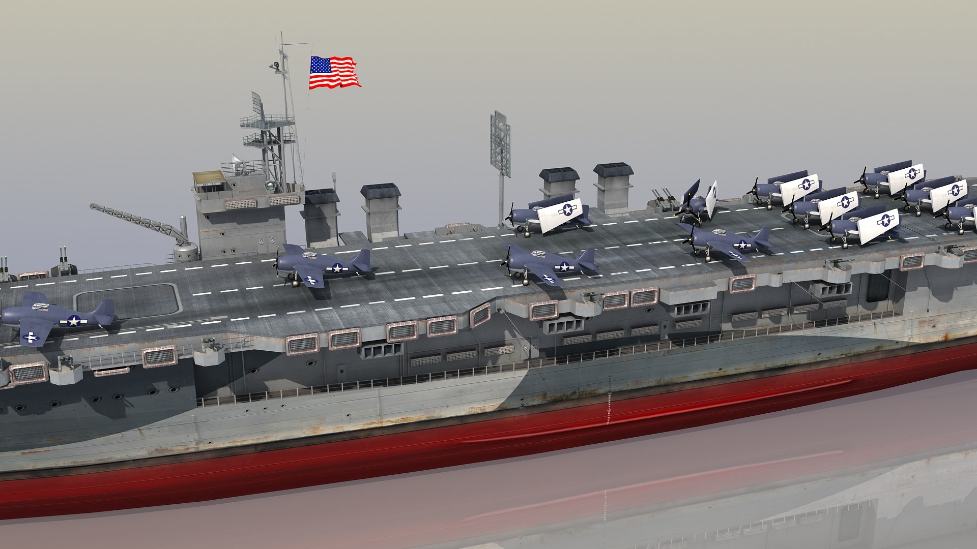 3D Model USS Princeton CVL-23 Independence-class Aircraft Carrier ...