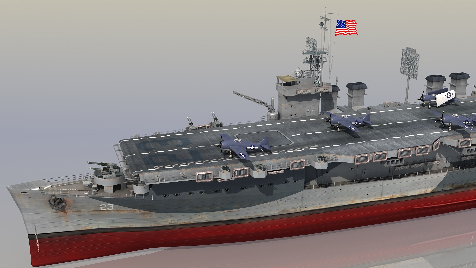 3D model USS Princeton CVL-23 Independence-class aircraft carrier ...