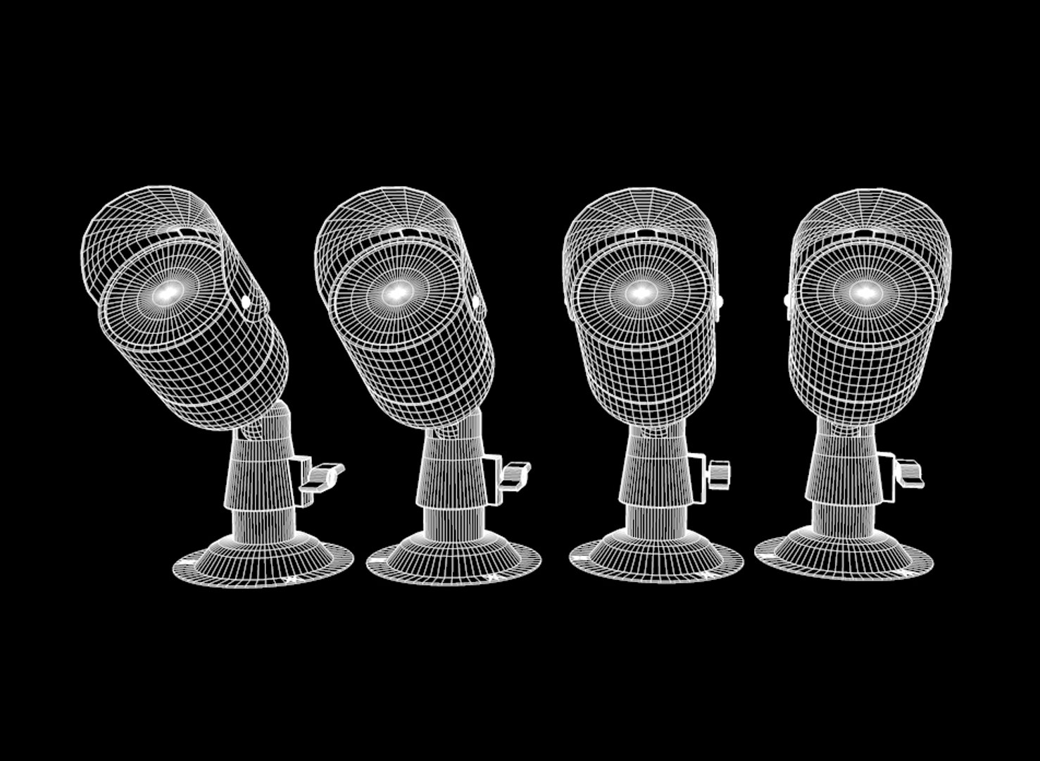 3d model network security camera