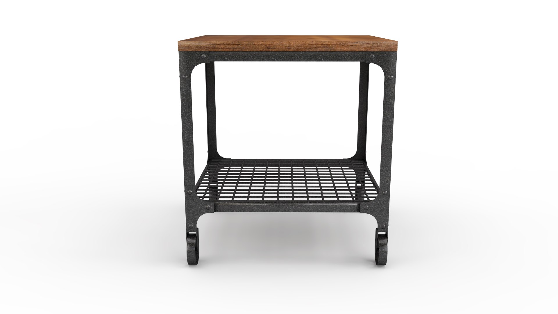 3D Rectangle Industrial Modern Rustic End Table - TurboSquid 2365740