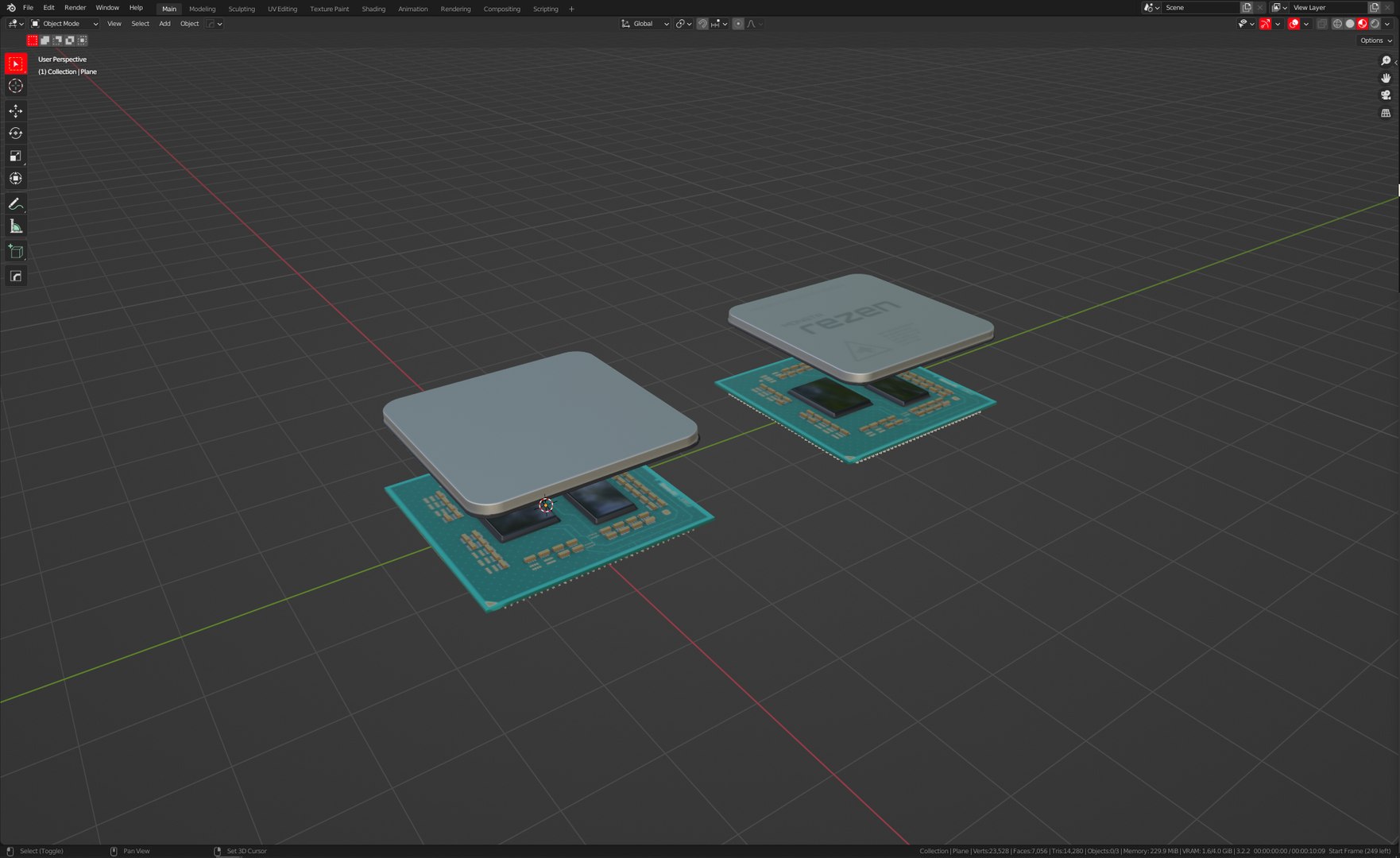 3D Ryzen 9 5900X delidable CPU Low-poly 3D model - TurboSquid 1964113