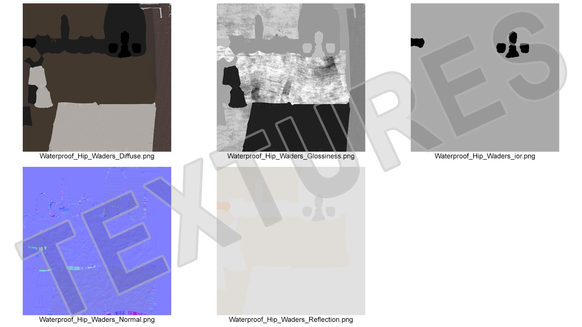 3D Waterproof Hip Waders - TurboSquid 1818369