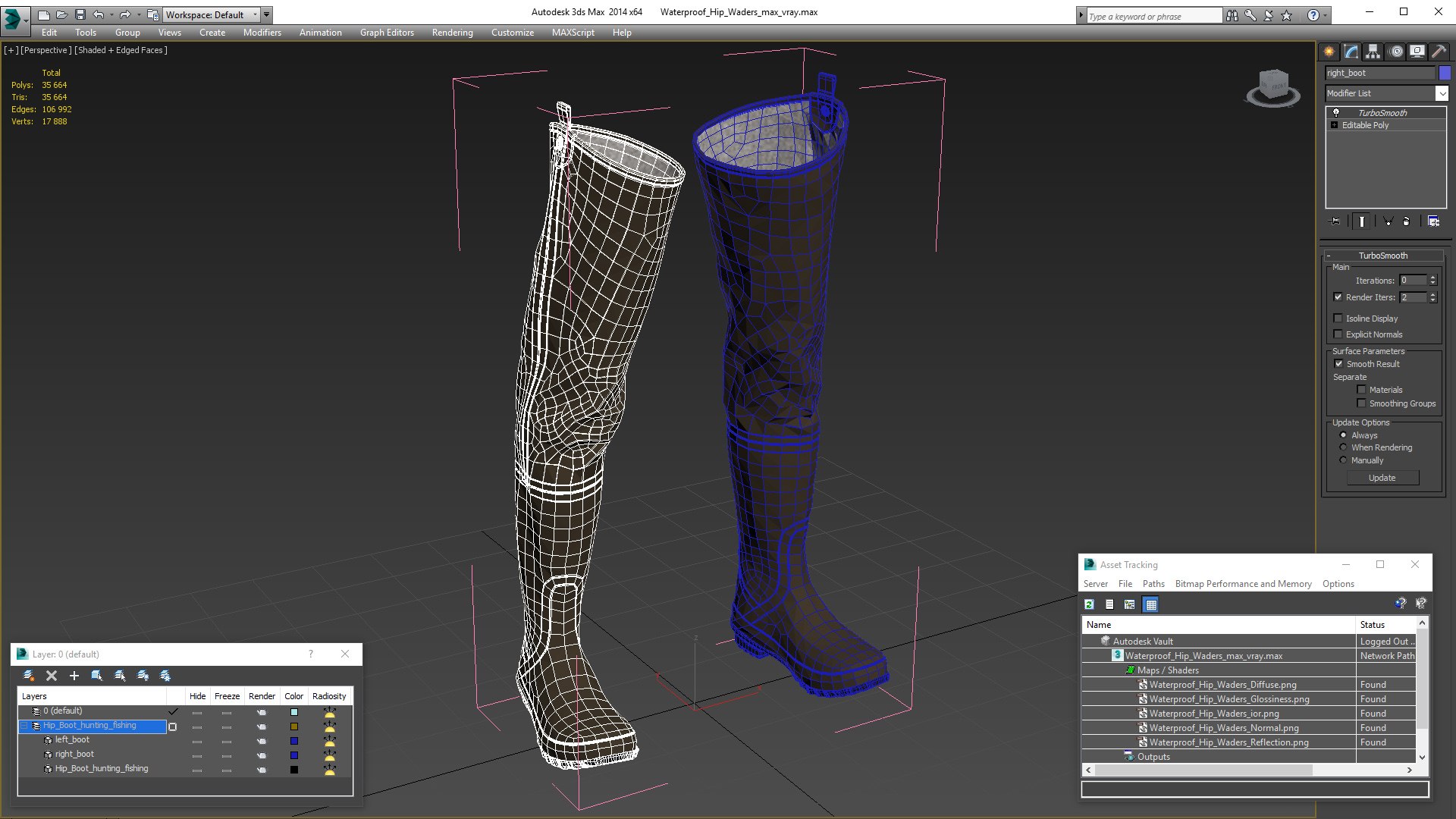 3D Waterproof Hip Waders - TurboSquid 1818369