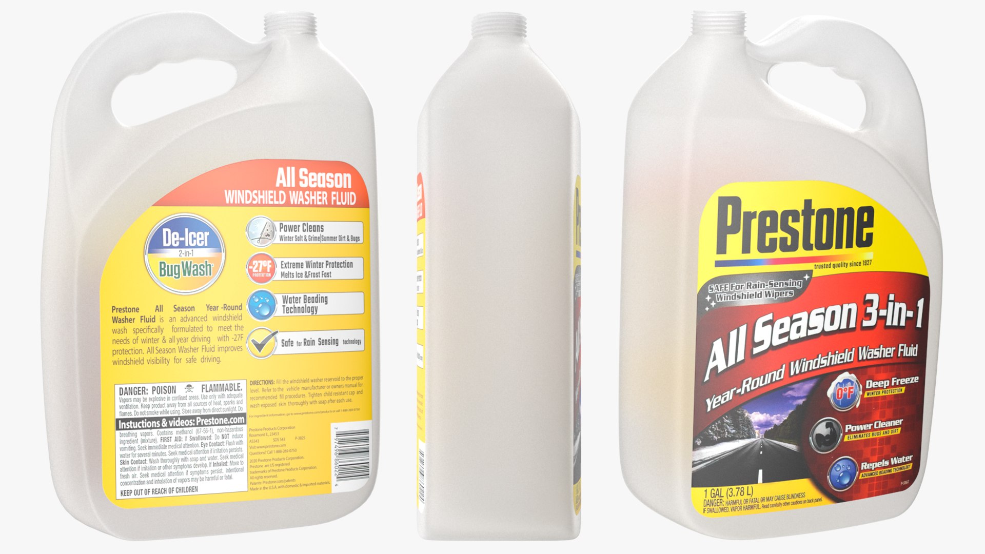 All Season Windshield Washer Prestone With Pouring Fluid 3D Model ...