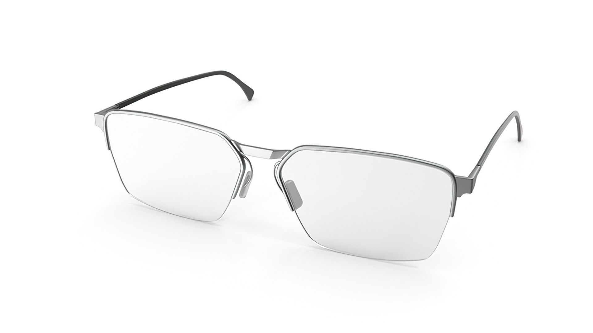 3d Half Rim Glasses Turbosquid 2105500