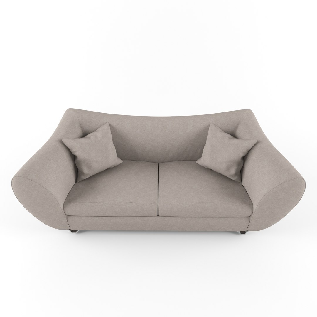 Trance quantum sofa stainless steel 3D model - TurboSquid 1209010