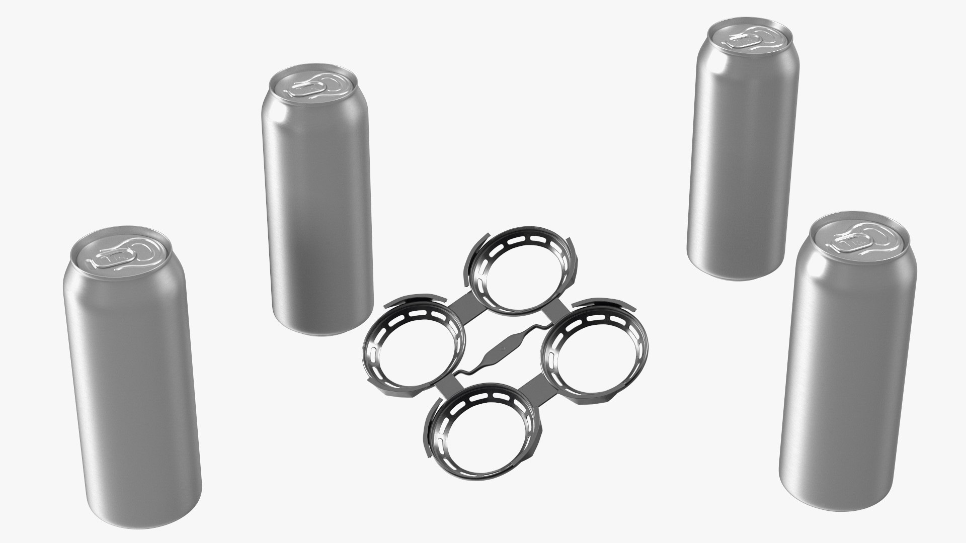 Plastic Rings Holder For 4 Beer Cans Model - TurboSquid 2143315