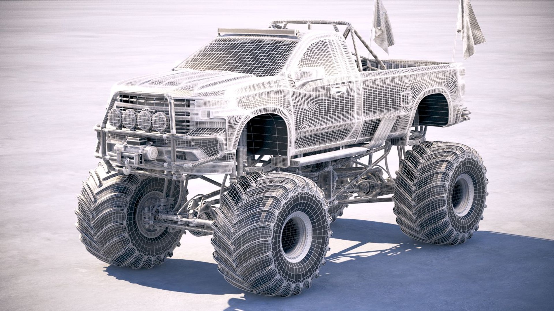Chevrolet silverado monster 3D - TurboSquid 1329541