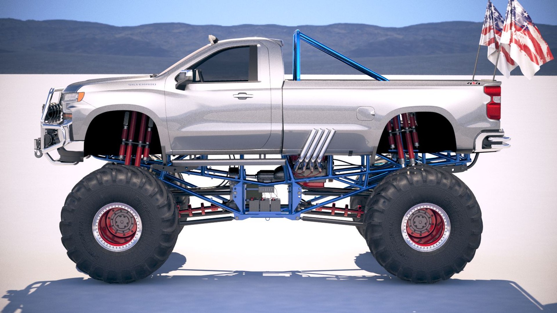 Chevrolet Silverado Monster 3D - TurboSquid 1329541
