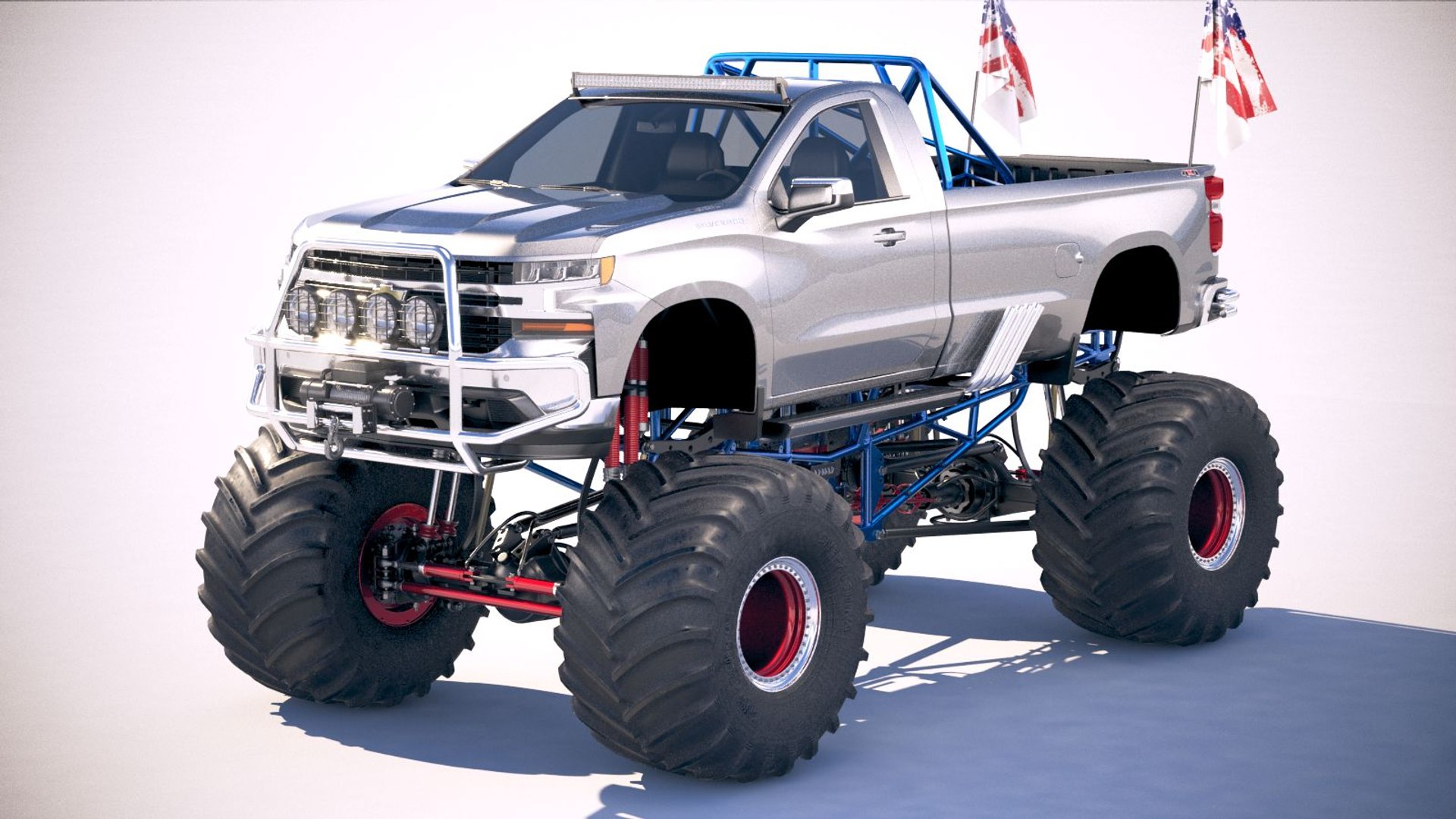 Chevrolet silverado monster 3D - TurboSquid 1329541