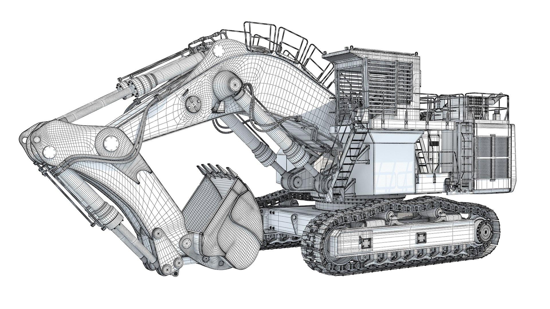 3D Tracked Mining Excavator - TurboSquid 1814088