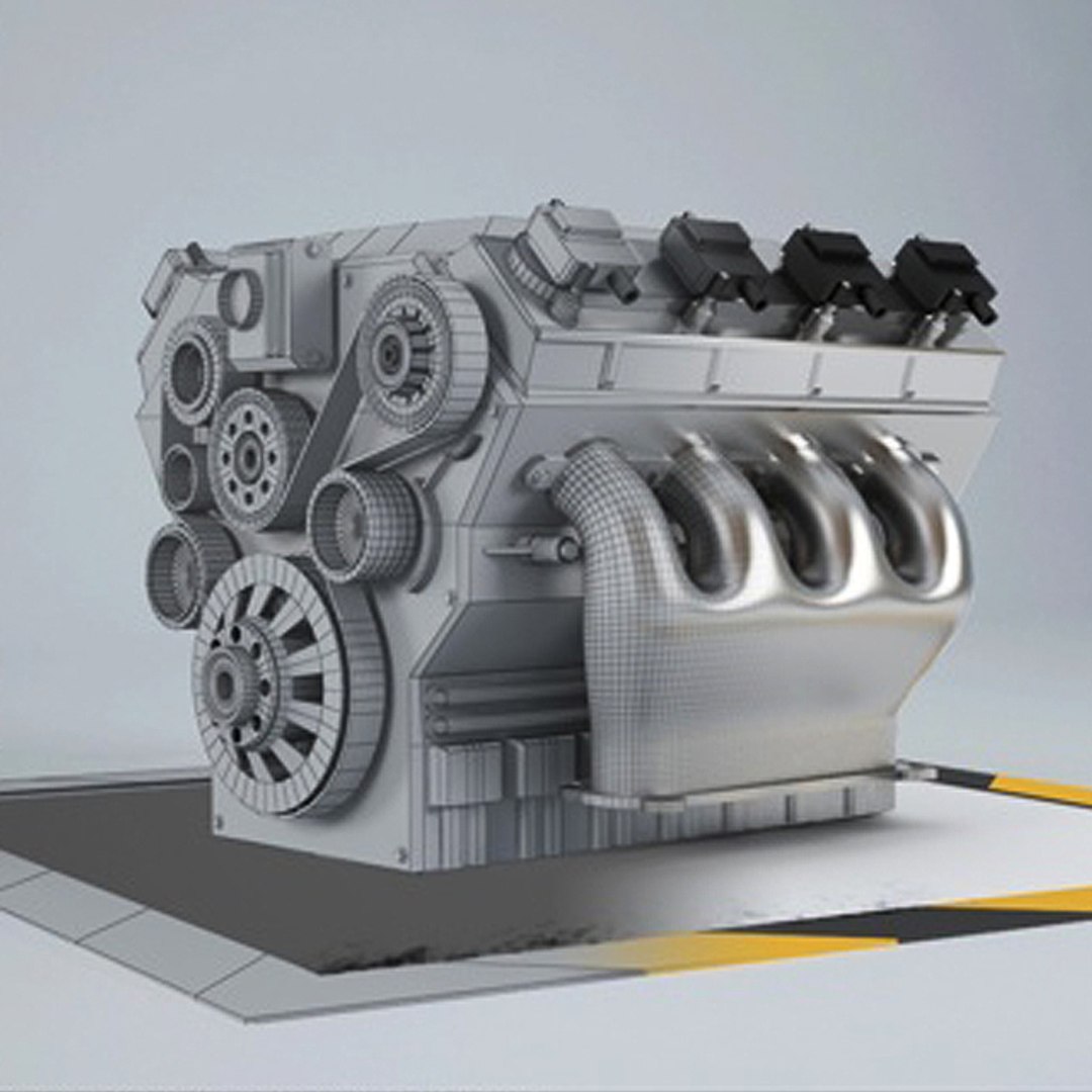 Car Engine 3d Model