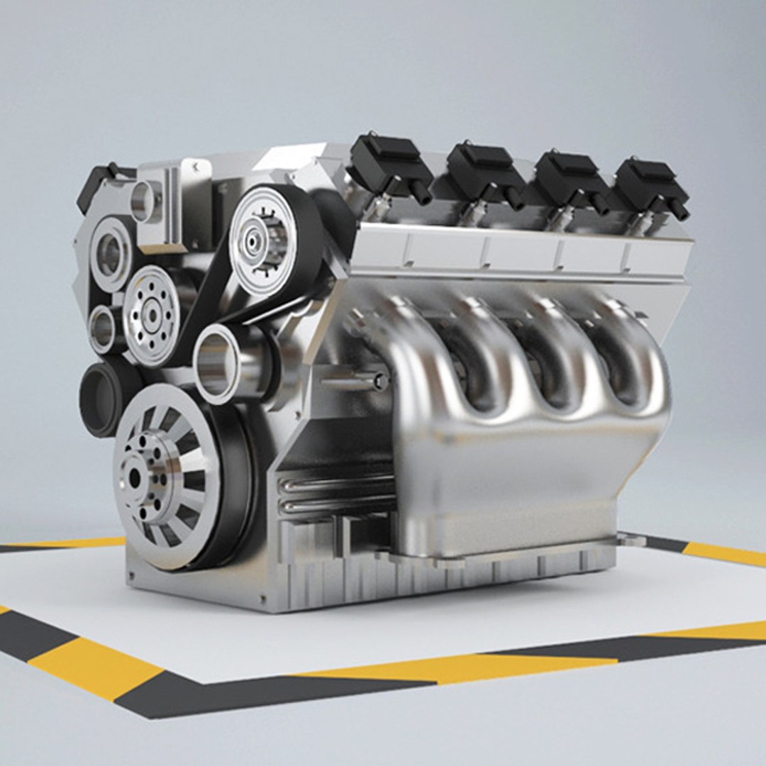 Car Engine 3d Model