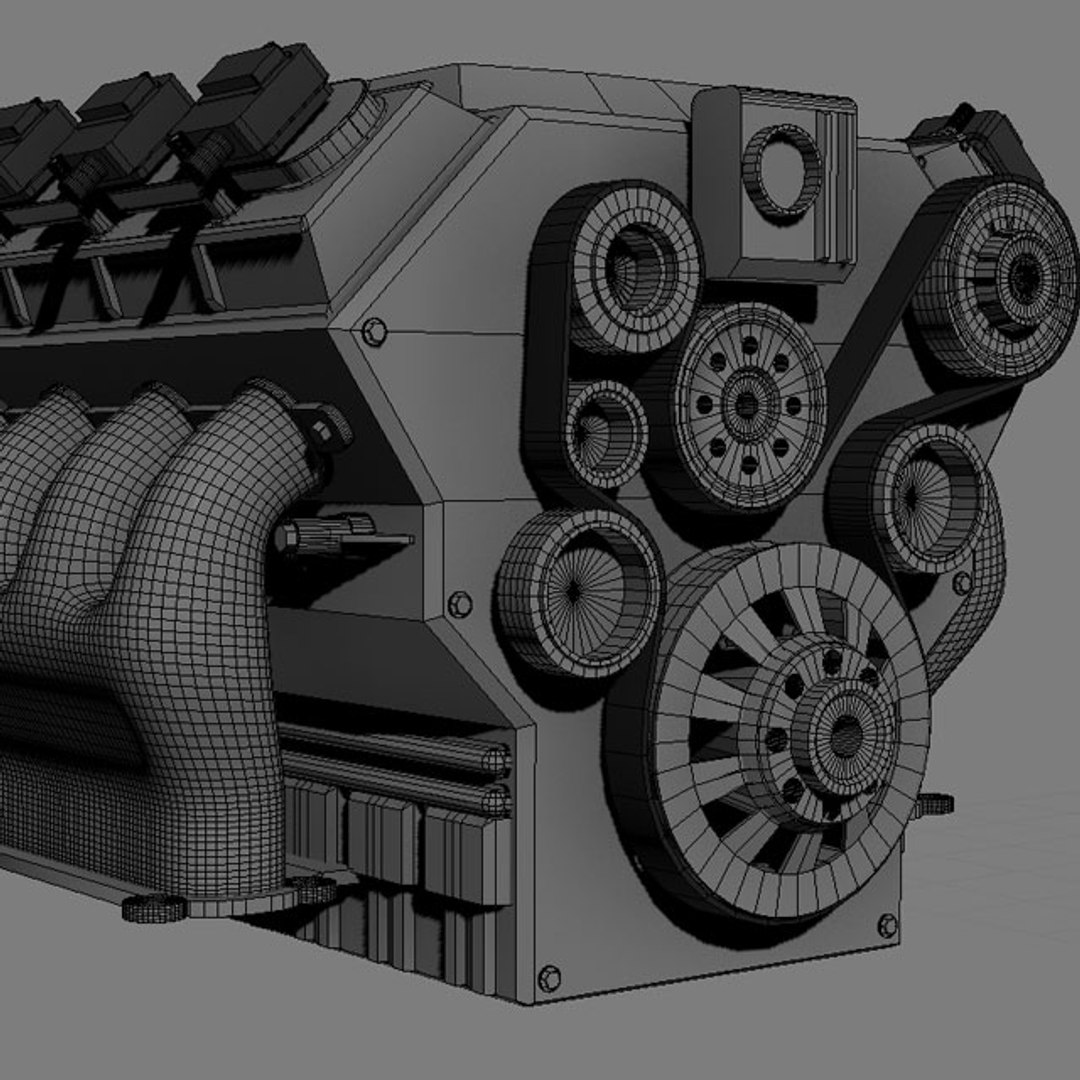 Car Engine 3d Model