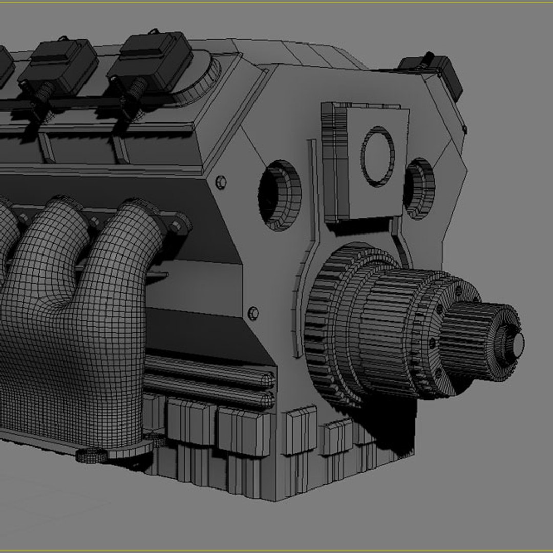 Car Engine 3d Model